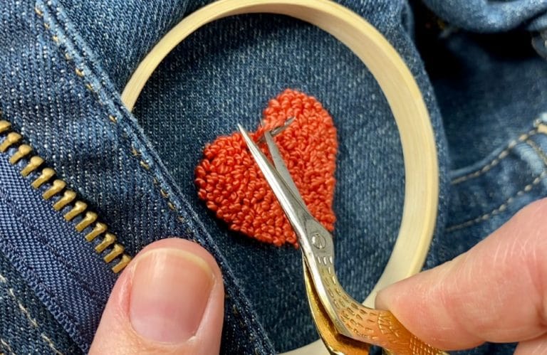 How to Do Punch Needle on Denim | Tutorial + Video | Marching North
