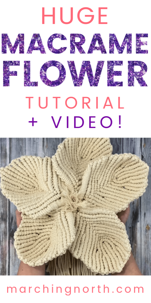 Large Macrame Flower Pattern DIY // Tutorial + Video | Marching North