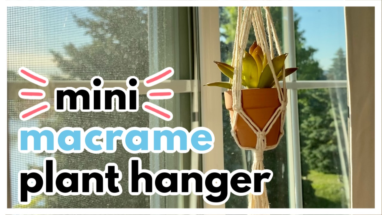 Mini Macrame Plant Hanger DIY // Easy Tutorial + Video! | Marching North