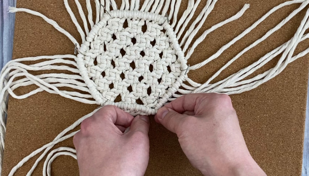 Hexagon Macrame Mug Coasters // Free Pattern + Video | Marching North