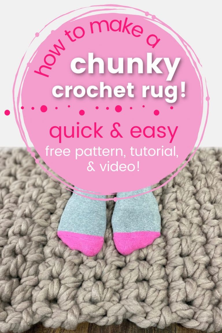 DIY Crochet Rug with Bulky Yarn (super easy free pattern!)
