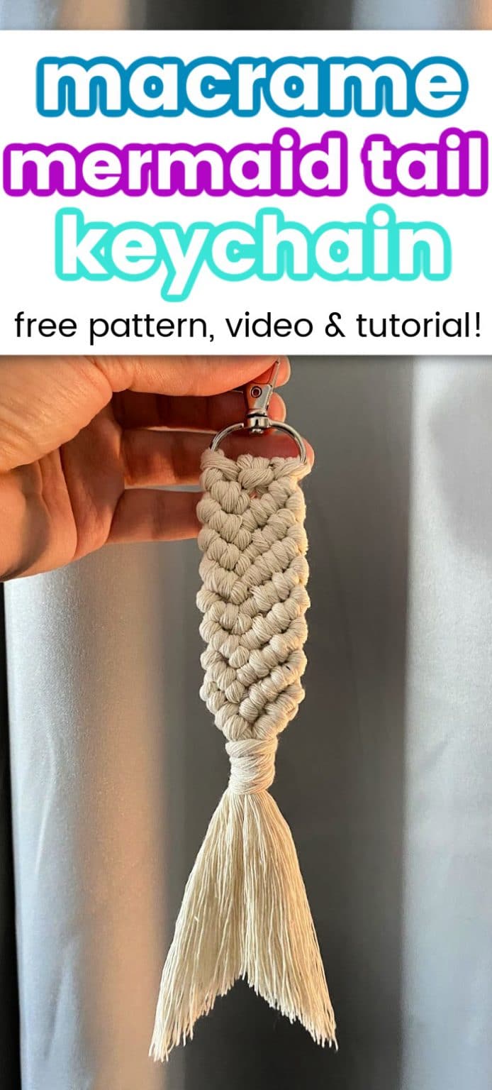 Macrame Mermaid Tail Keychain DIY // Tutorial + Video | Marching North
