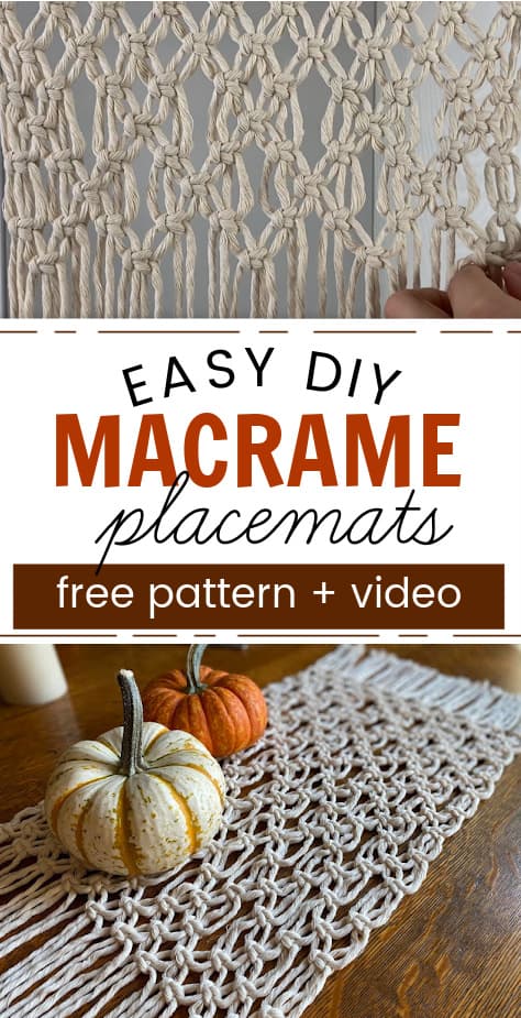 How to Make Boho Chic Macrame Placemats (with 2 knots!)