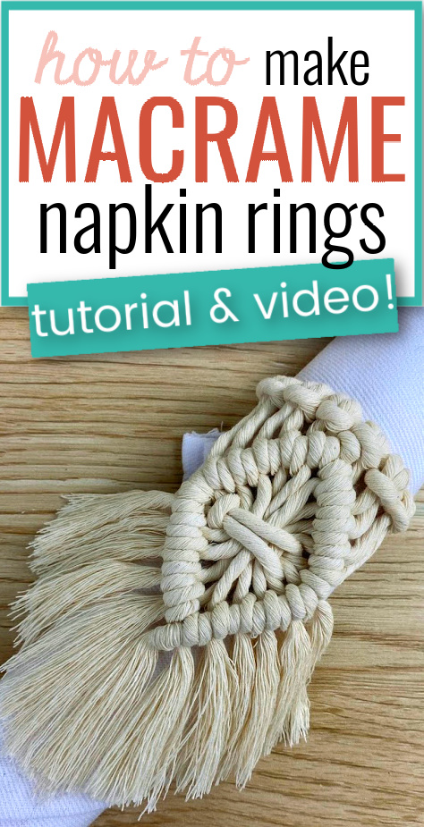 Quick and Easy Macrame Napkin Rings (only uses 3 knots!)