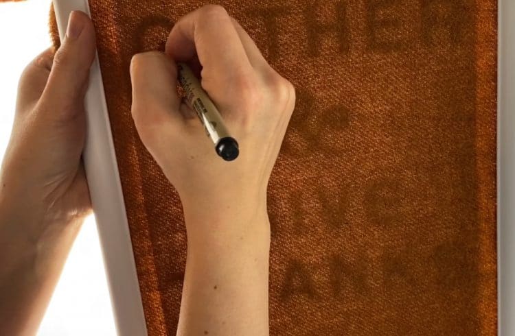 Easy Punch Needle Wall Hanging on Wool Fabric // Gather & Give Thanks