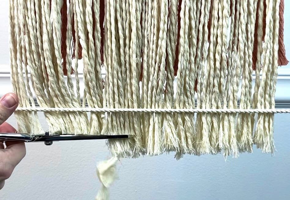 How to Cut Perfectly Straight Macrame Fringe (3 Easy Hacks!)