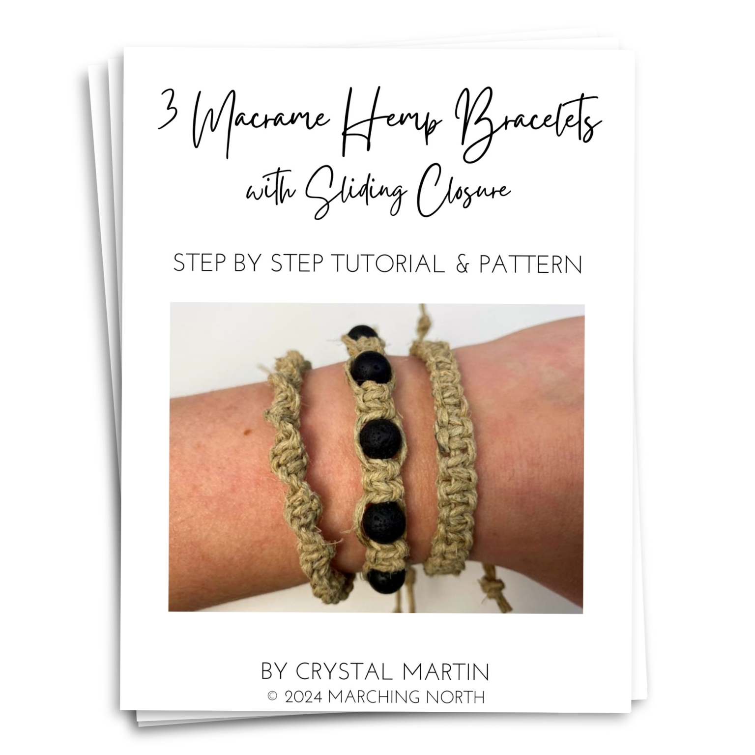 3 Easy (and Adjustable!) Macrame Hemp Bracelet Patterns