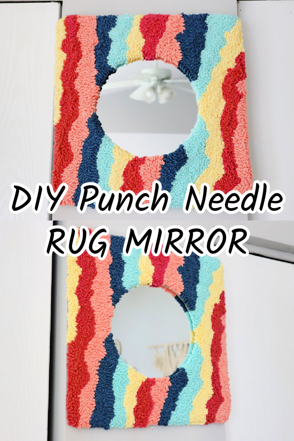 How to Make a Mirror Rug {DIY Punch Needle Mirror} Full Tutorial & Video!