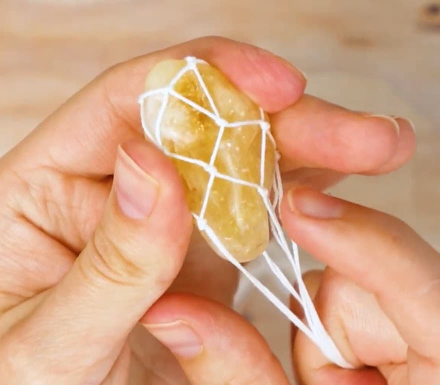 How to Wrap a Stone with Macrame Netting (Tutorial & Video!)