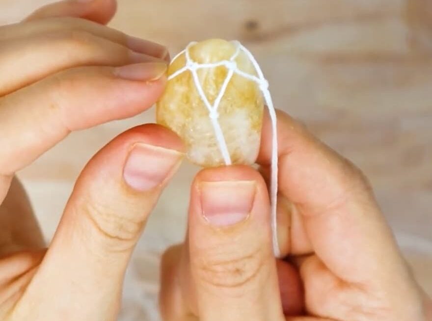 How to Wrap a Stone with Macrame Netting (Tutorial & Video!)