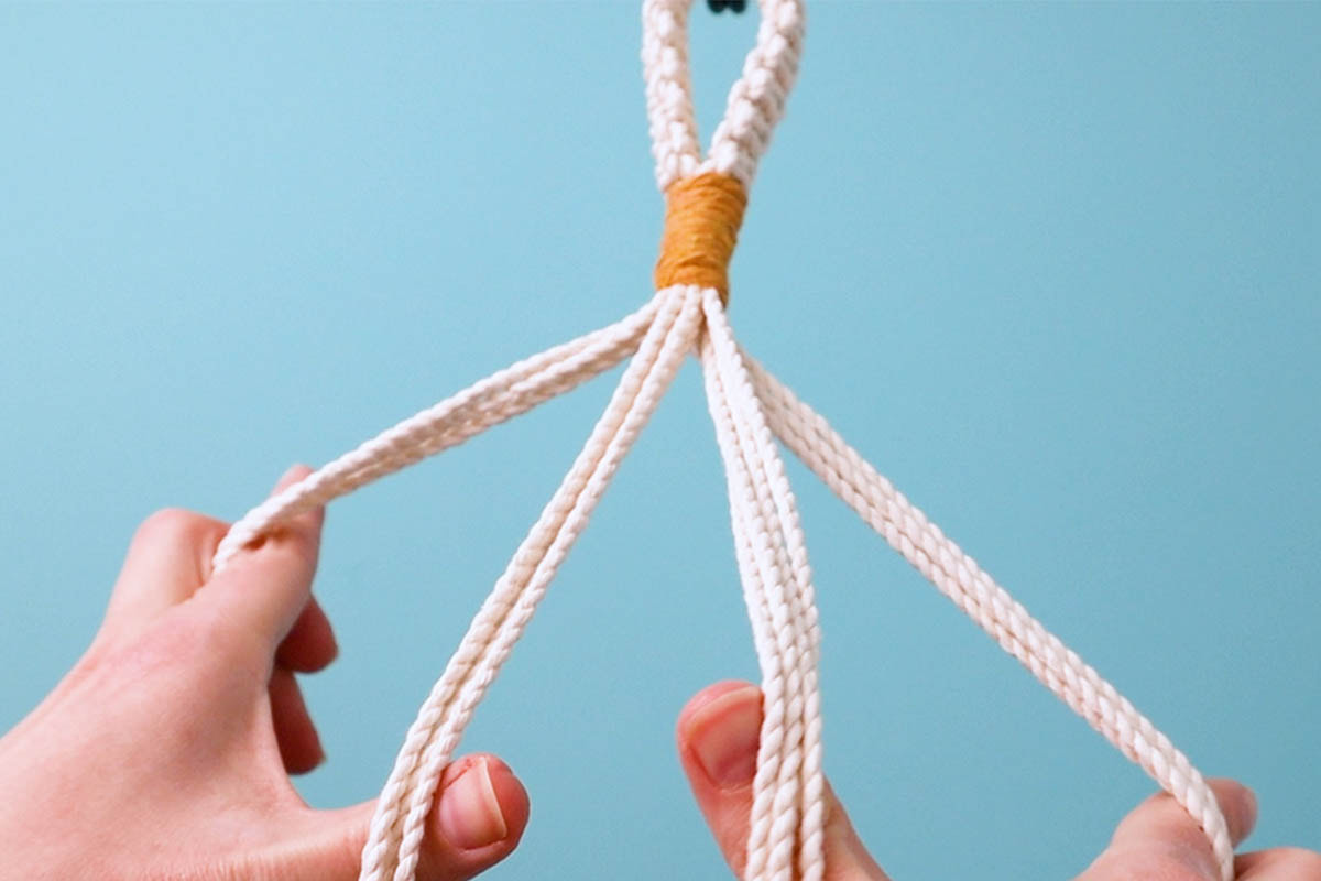 How to Make a Double Macrame Plant Hanger (Tutorial & Video ...