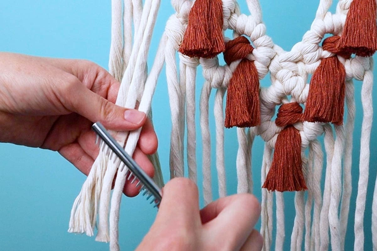 DIY Boho Macrame Wall Hanging with Tassels (Free Pattern!) | Marching North