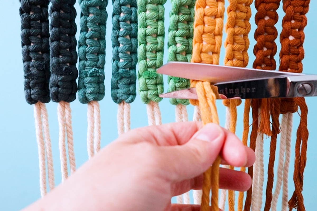 Easy & Colorful Macrame Wall Hanging (Free Pattern and Tutorial ...