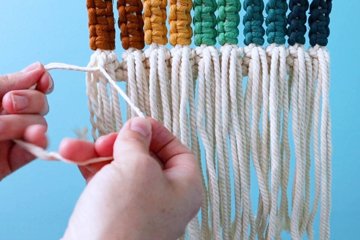 Easy & Colorful Macrame Wall Hanging (Free Pattern and Tutorial ...