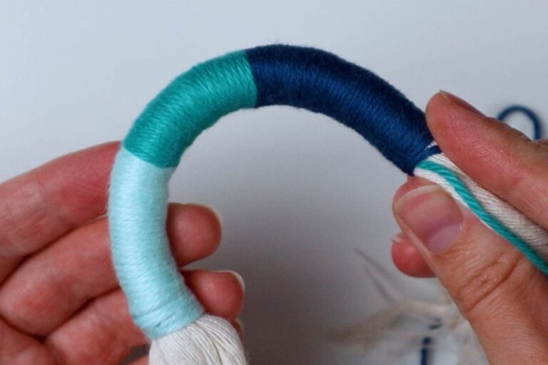 DIY Colorful Wrapped Tassel Keychain | Marching North