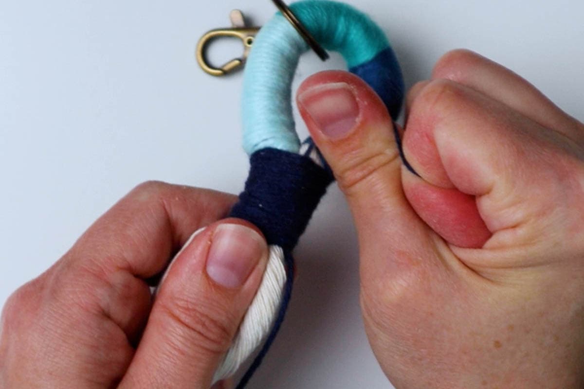 DIY Colorful Wrapped Tassel Keychain | Marching North