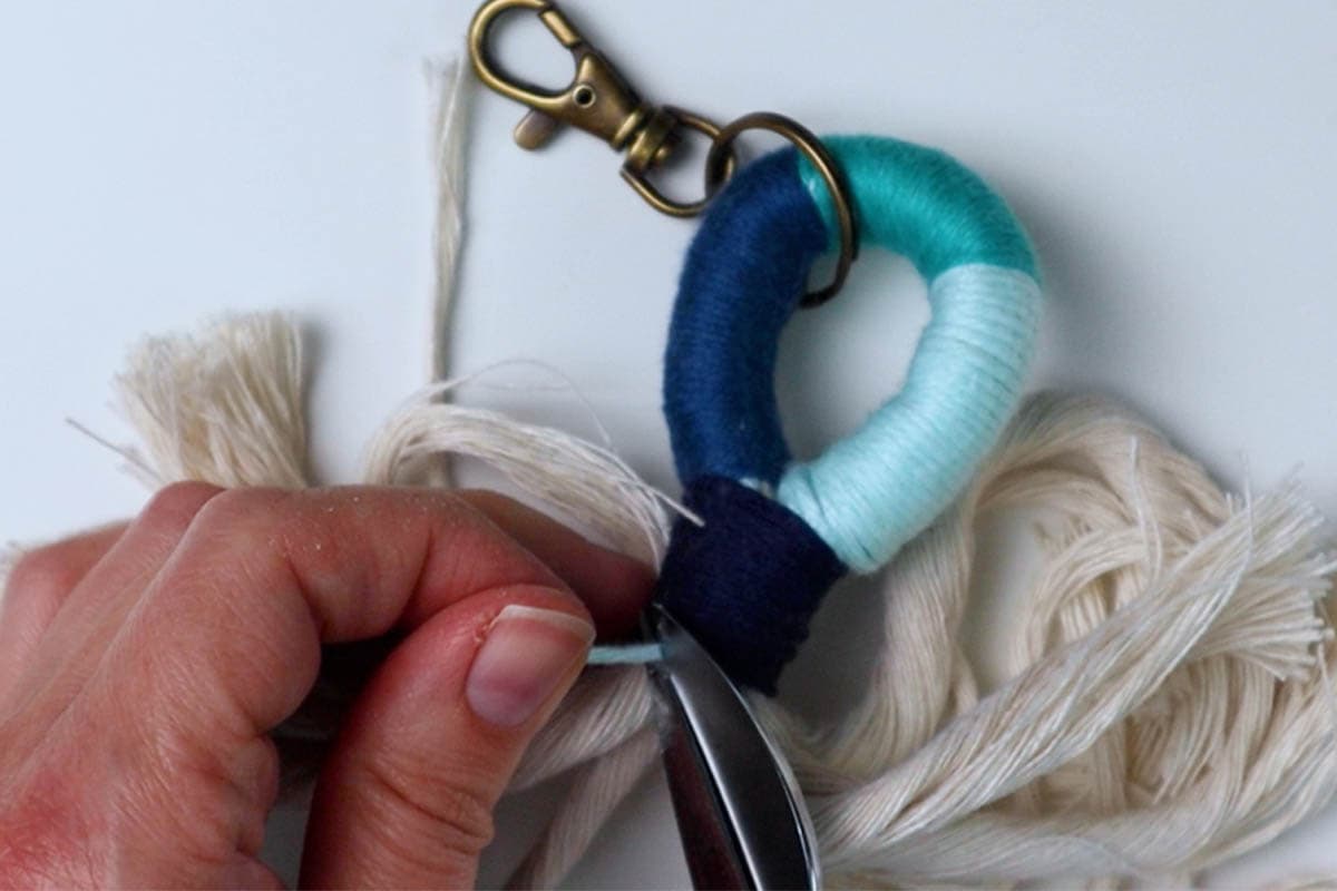 DIY Colorful Wrapped Tassel Keychain | Marching North
