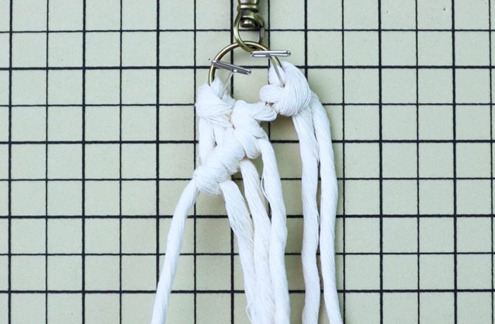 DIY Macrame Diamond Keychain (Free Pattern & Video!) | Marching North