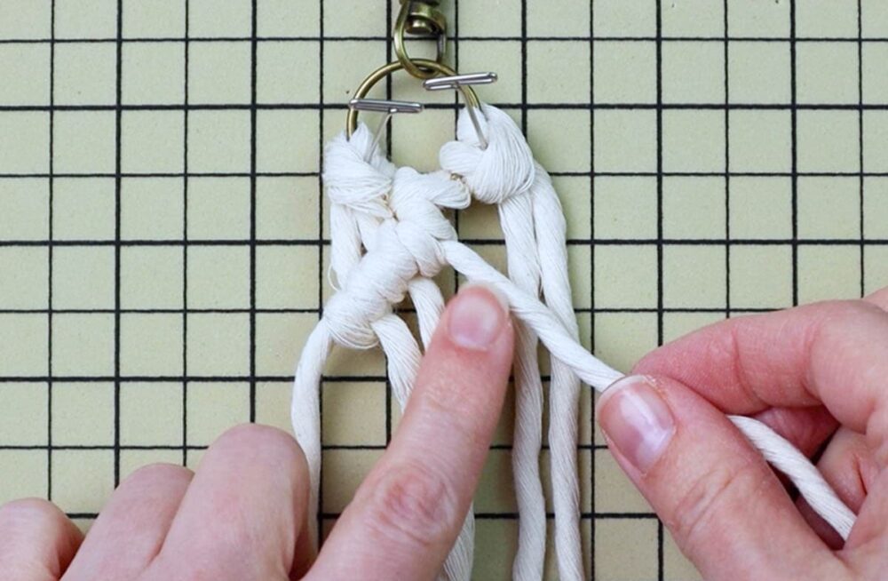 DIY Macrame Diamond Keychain (Free Pattern & Video!) | Marching North