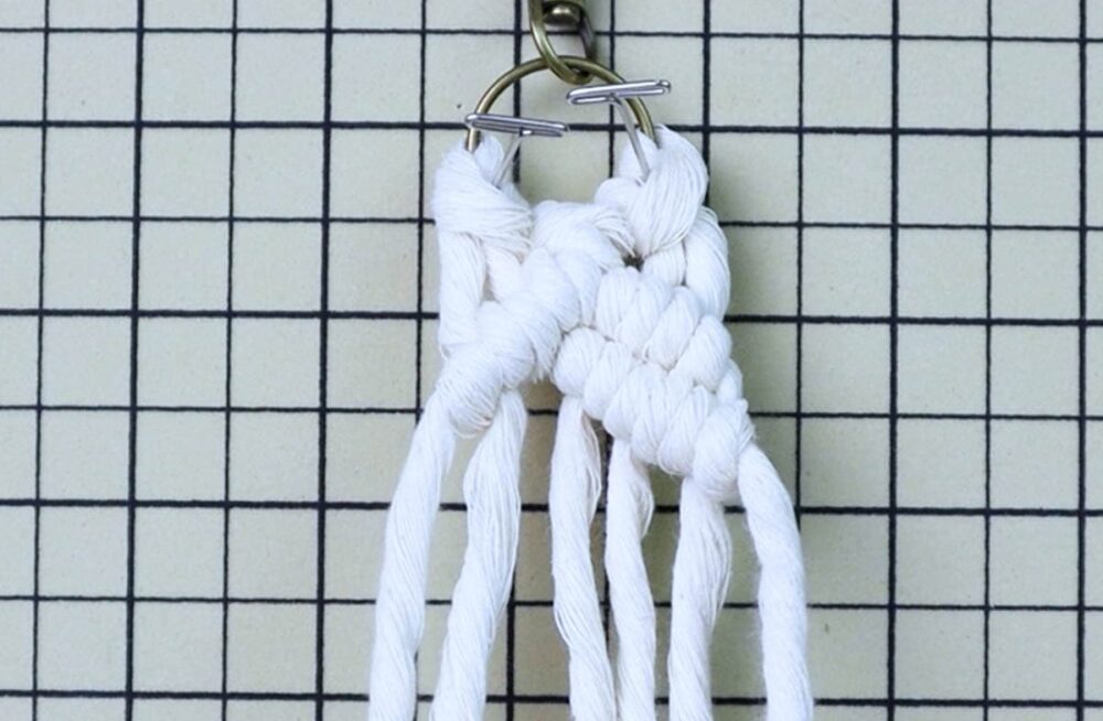 DIY Macrame Diamond Keychain (Free Pattern & Video!) | Marching North