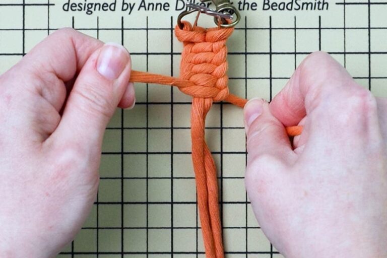 Easy DIY Spiral Macrame Keychain (Free Pattern!) | Marching North