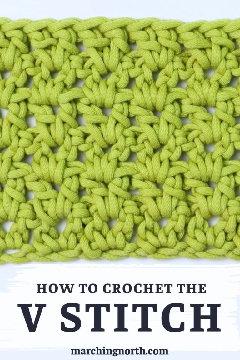 How to Crochet the V Stitch (Step By Step) | Marching North