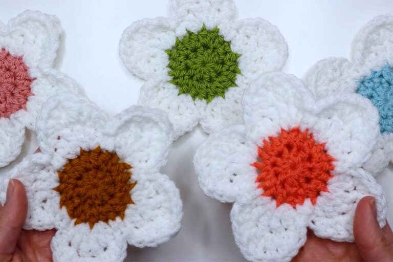 Make a Cute and Easy Crochet Flower (Free Pattern!) | Marching North