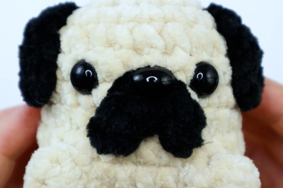 Free Crochet Pug Amigurumi Pattern (Cute Potato Dog!) | Marching North