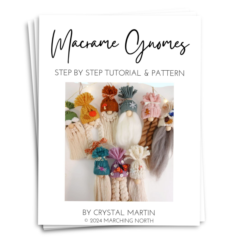 How to Make Easy DIY Macrame Gnome Christmas Ornaments | Marching North