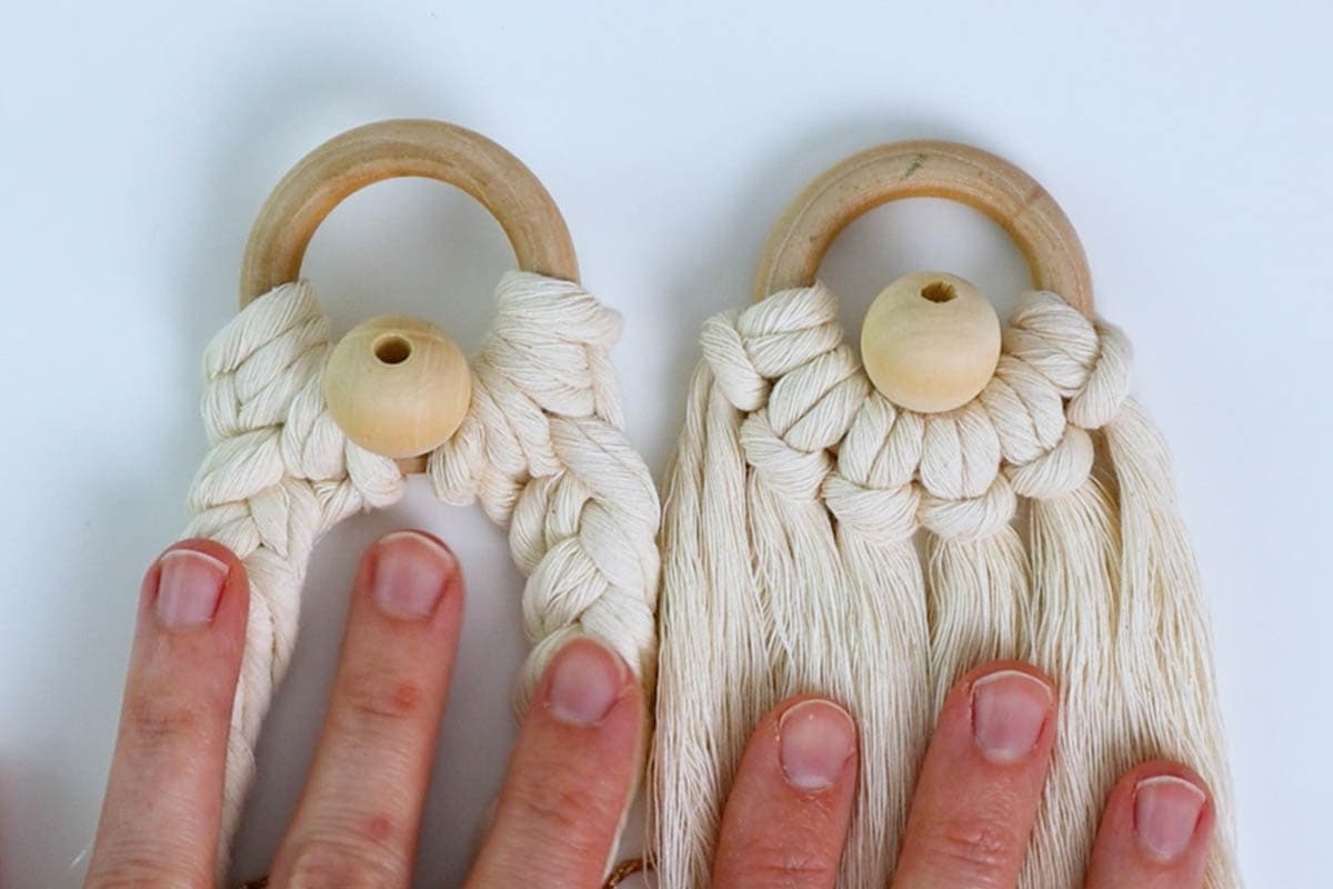 How to Make Easy DIY Macrame Gnome Christmas Ornaments | Marching North