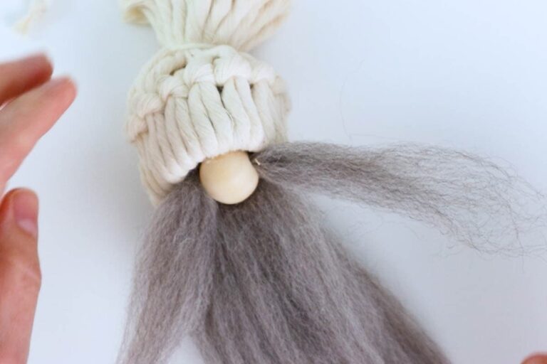 How to Make Easy DIY Macrame Gnome Christmas Ornaments | Marching North