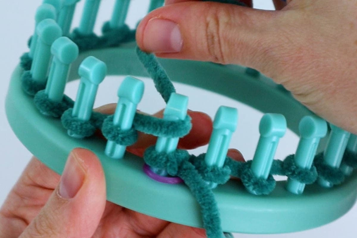 Make an Easy Loom Knit Hair Scrunchie (Free Pattern!) | Marching North