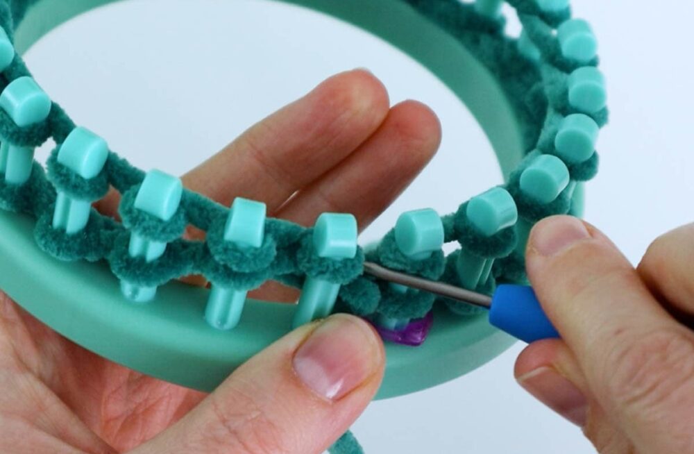 Make an Easy Loom Knit Hair Scrunchie (Free Pattern!) | Marching North