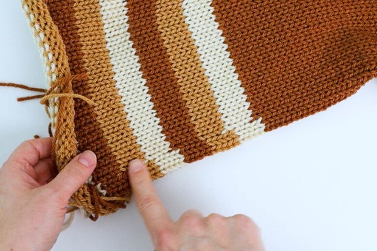 Free Striped Knitting Machine Hat Pattern (Reversible!) | Marching North