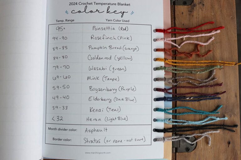 How to Make a Crochet Temperature Blanket (Free Guide!) | Marching North