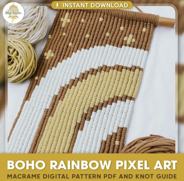 18 Cool DIY Macramé Pixel Art Ideas: Tutorials and Patterns! | Marching North