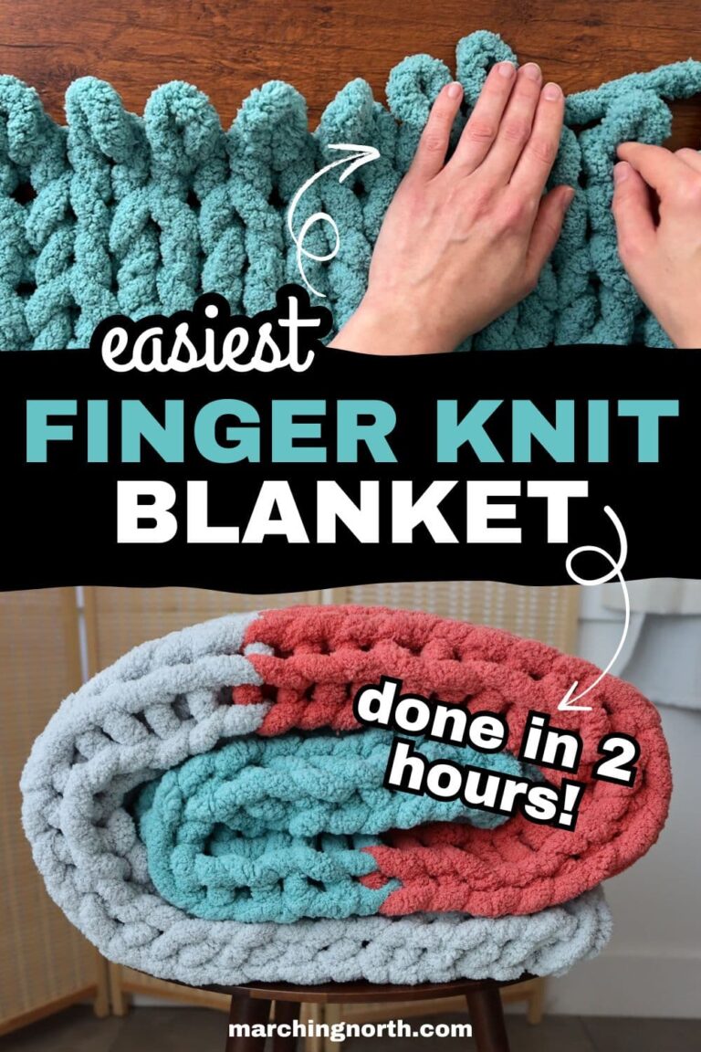How to Finger Knit a Chunky Blanket Fast! (for Beginners) | Marching North
