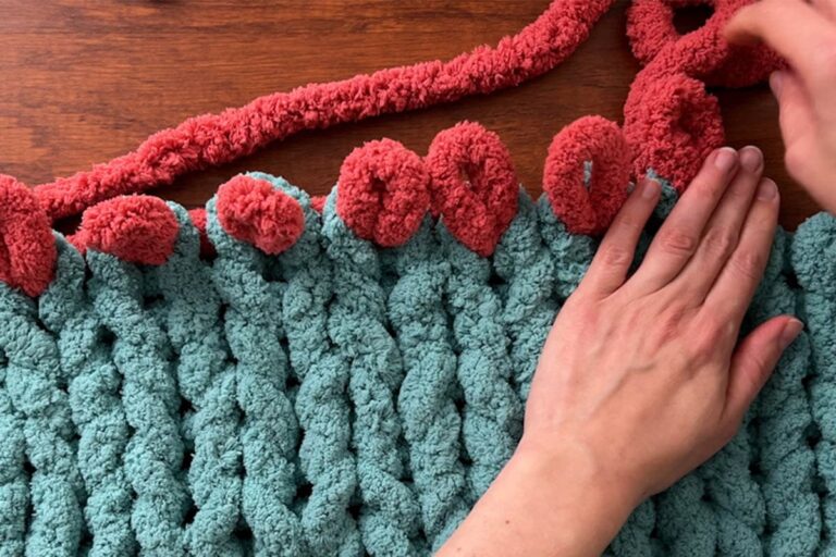 How to Finger Knit a Chunky Blanket Fast! (for Beginners) | Marching North