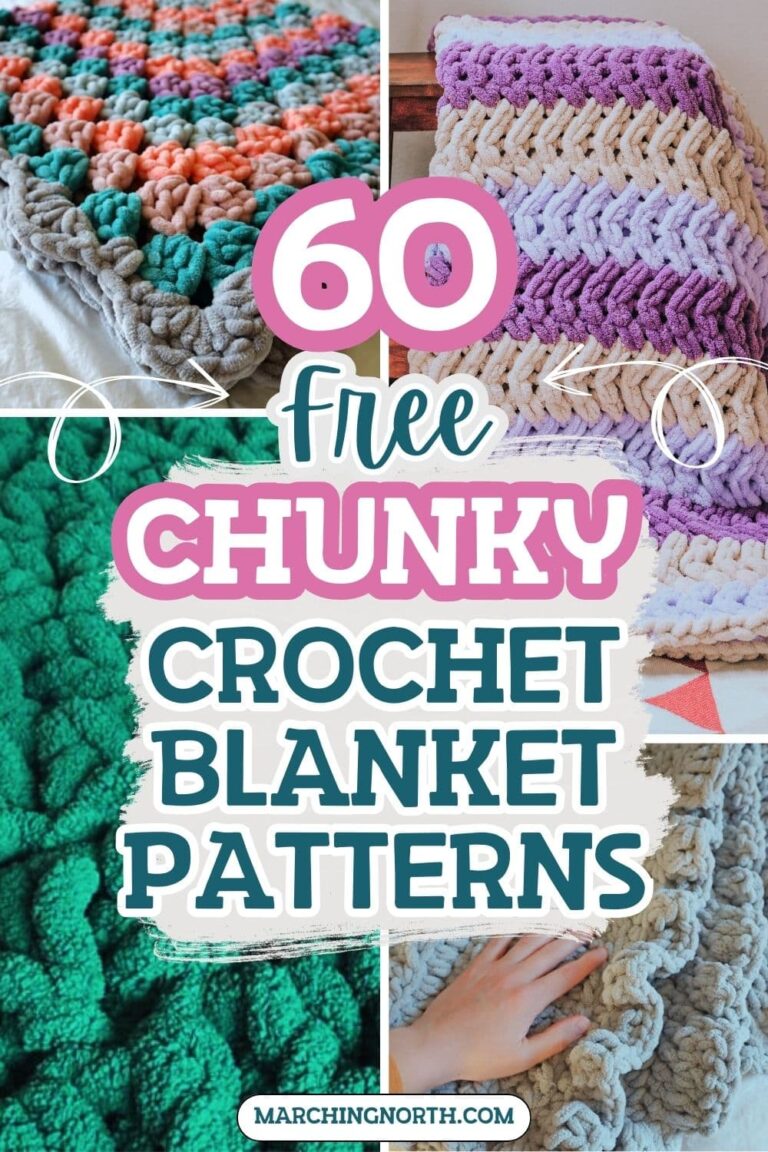 60+ Free Chunky Crochet Blanket Patterns | Super Bulky Yarn! | Marching ...