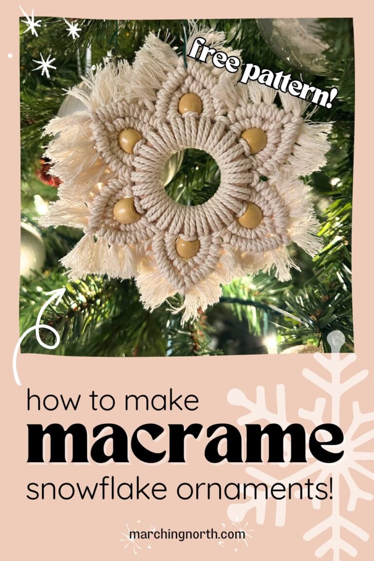 DIY Macrame Snowflake Christmas Ornament Tutorial | Marching North