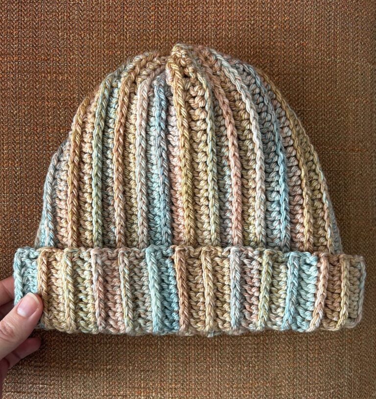 Super Easy Ribbed Crochet Beanie Hat (in 8 Sizes!) | Free Pattern | Marching North