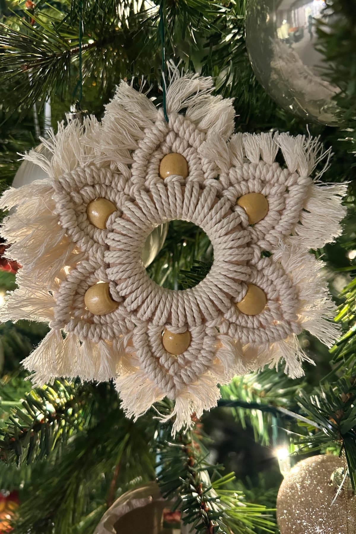 DIY Macrame Snowflake Christmas Ornament Tutorial | Marching North