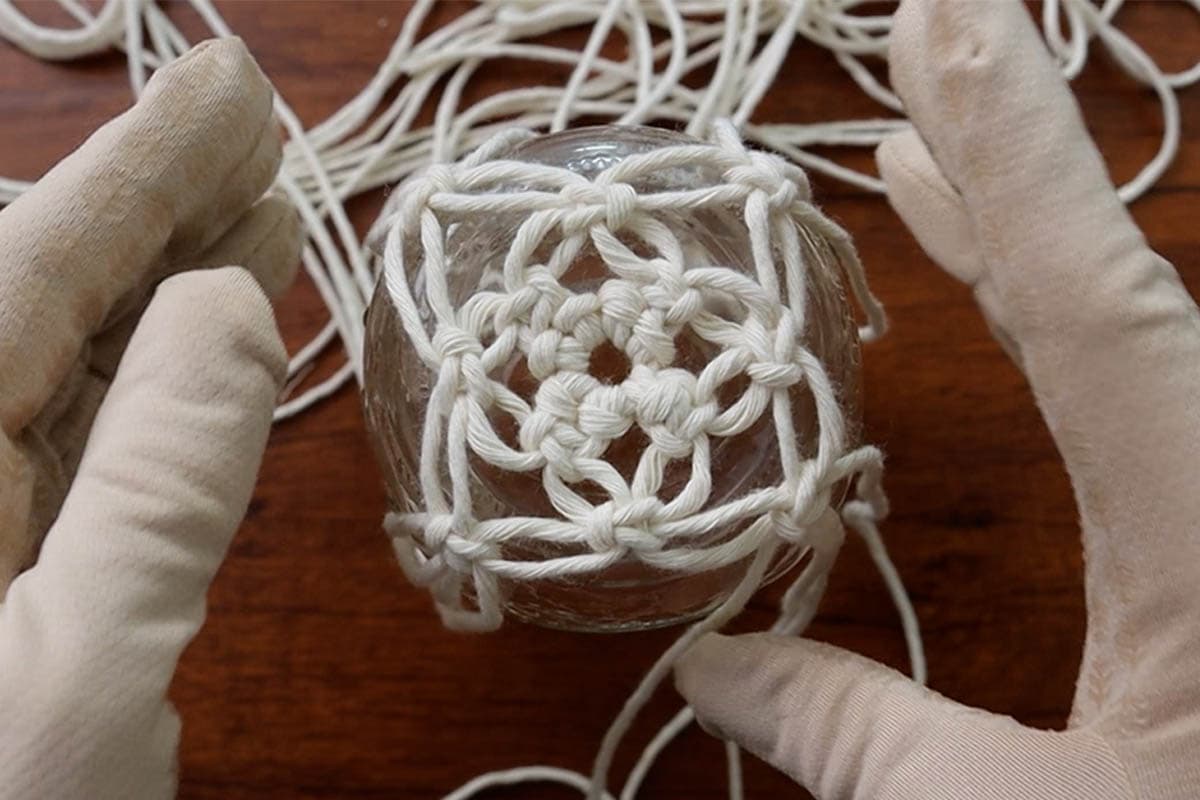 DIY Macrame Mason Jar Hanger | Free Pattern + Video! | Marching North