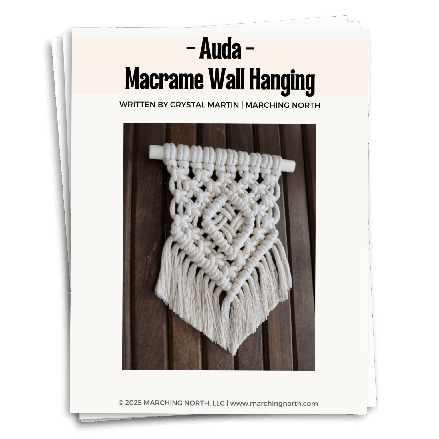 "Auda" Mini Macrame Wall Hanging - Free Pattern and Video! | Marching North