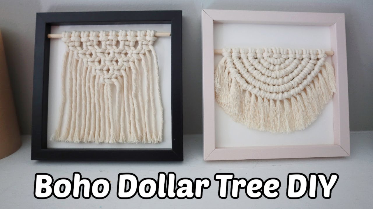 Dollar Tree DIY Mini Macrame Wall Hangings! | Marching North