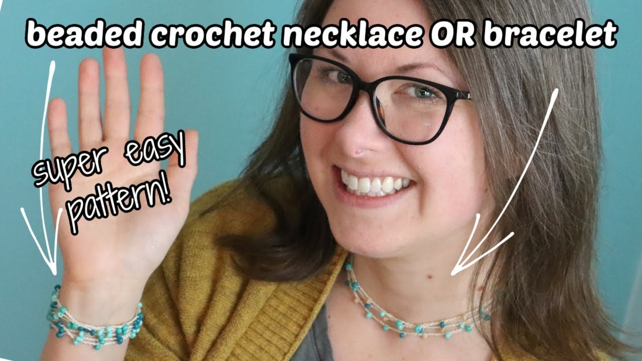 Easy Beaded Crochet Necklace (Free Pattern & Video Tutorial ...