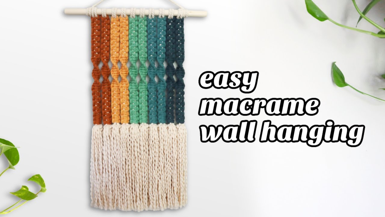 Easy & Colorful Macrame Wall Hanging (Free Pattern and Tutorial ...