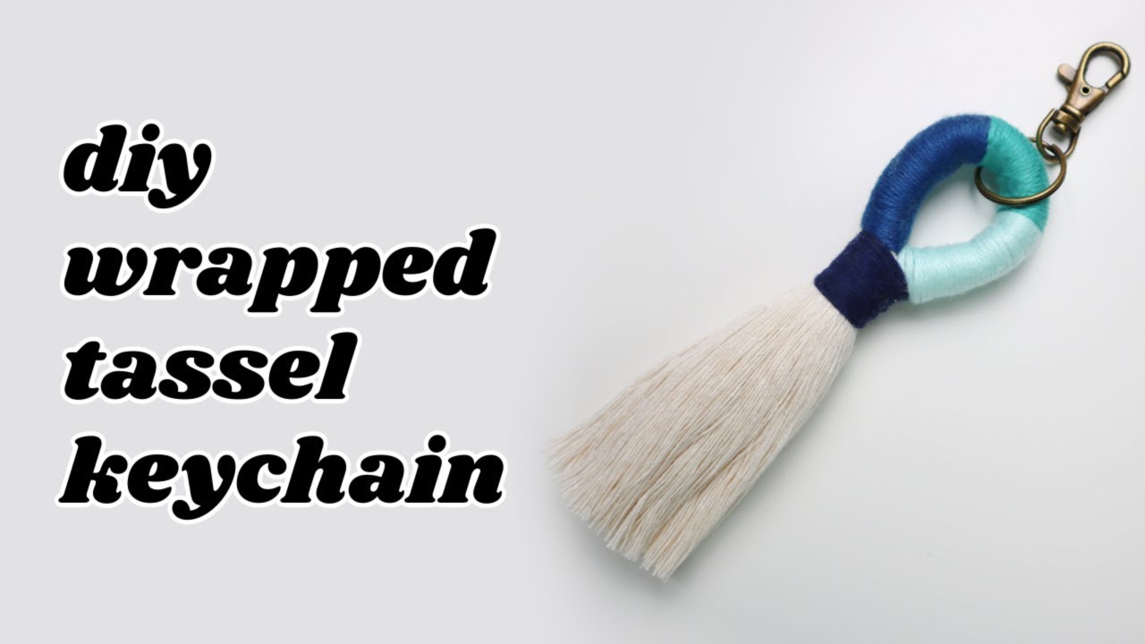 DIY Colorful Wrapped Tassel Keychain | Marching North