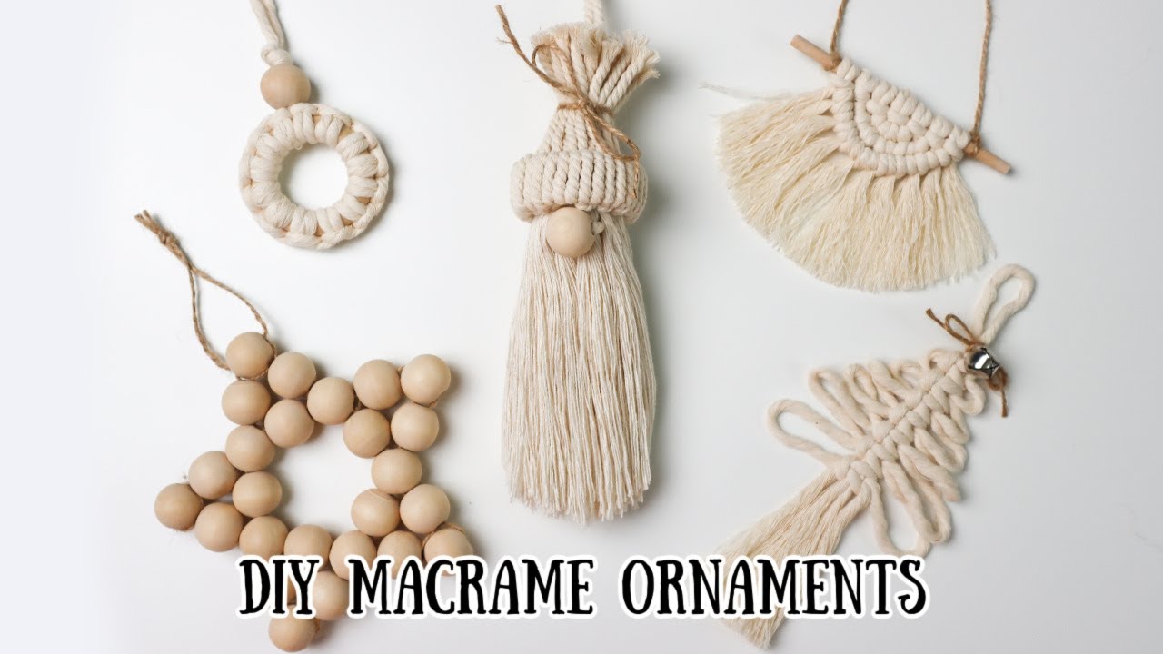 5 Boho DIY Macrame Christmas Ornaments | Marching North