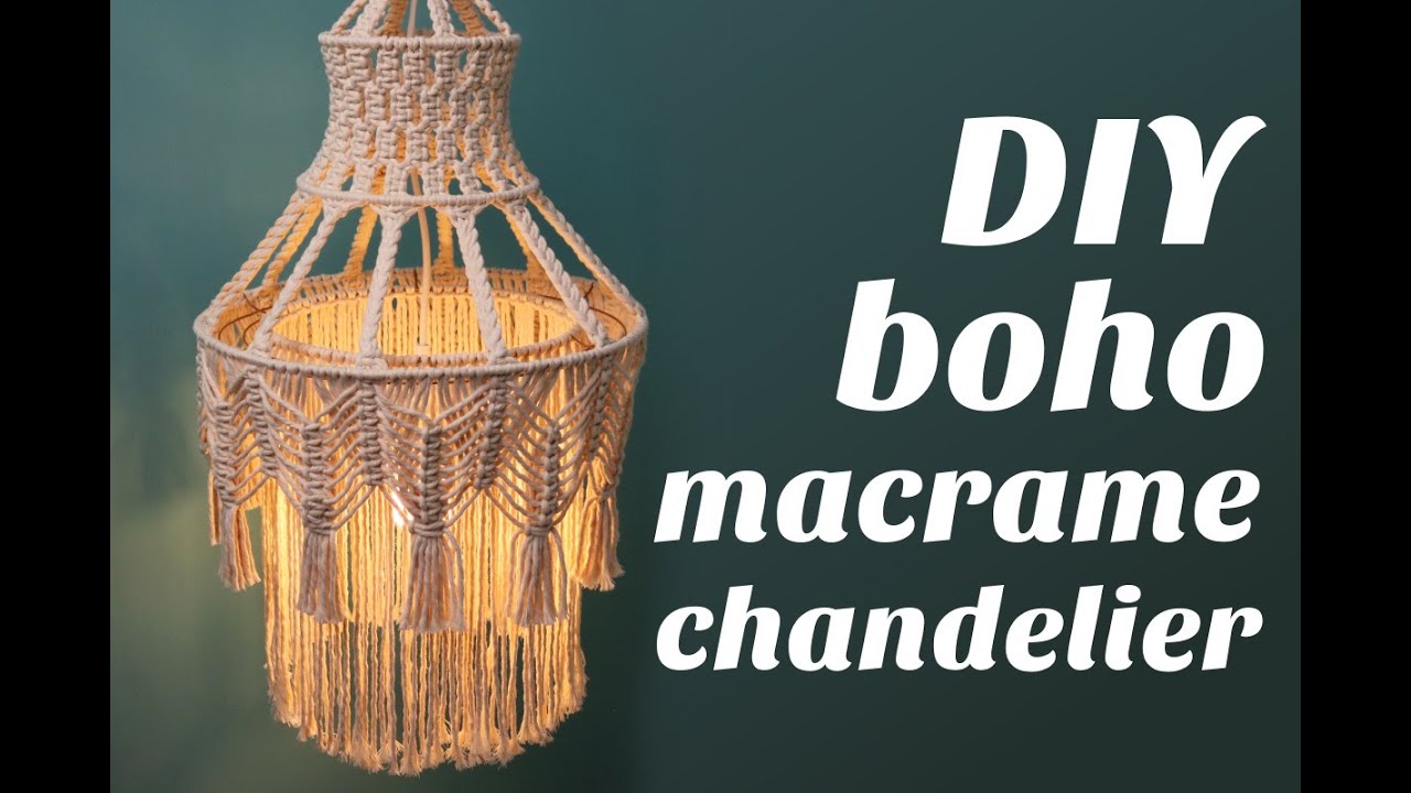 Boho DIY Macrame Chandelier (Free Pattern & Video!) | Marching North